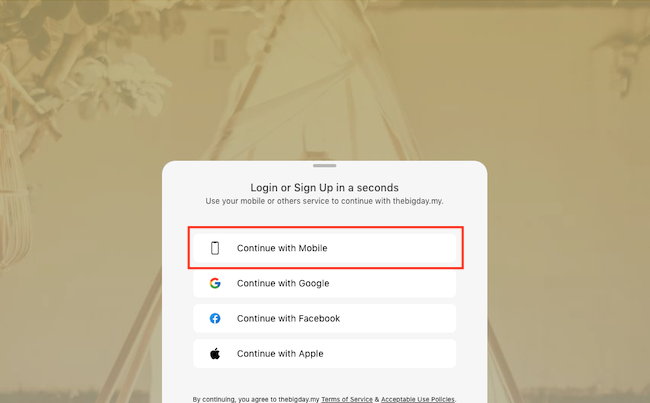 Creating And Logging Into Your User Account | thebigdays.com
