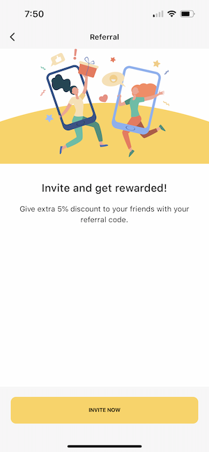 Where can I find the referral code I can share with friends and family ...