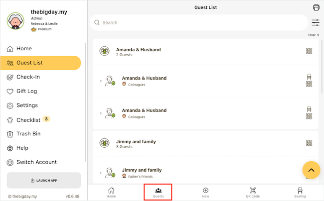 How to remove guests in a group? | Thebigdays