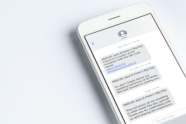 Wedding Invitations, Reminder & Thank You SMS Templates For Your ...