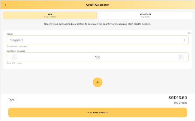What are Messaging Blast Credits and how are they calculated? | Thebigdays